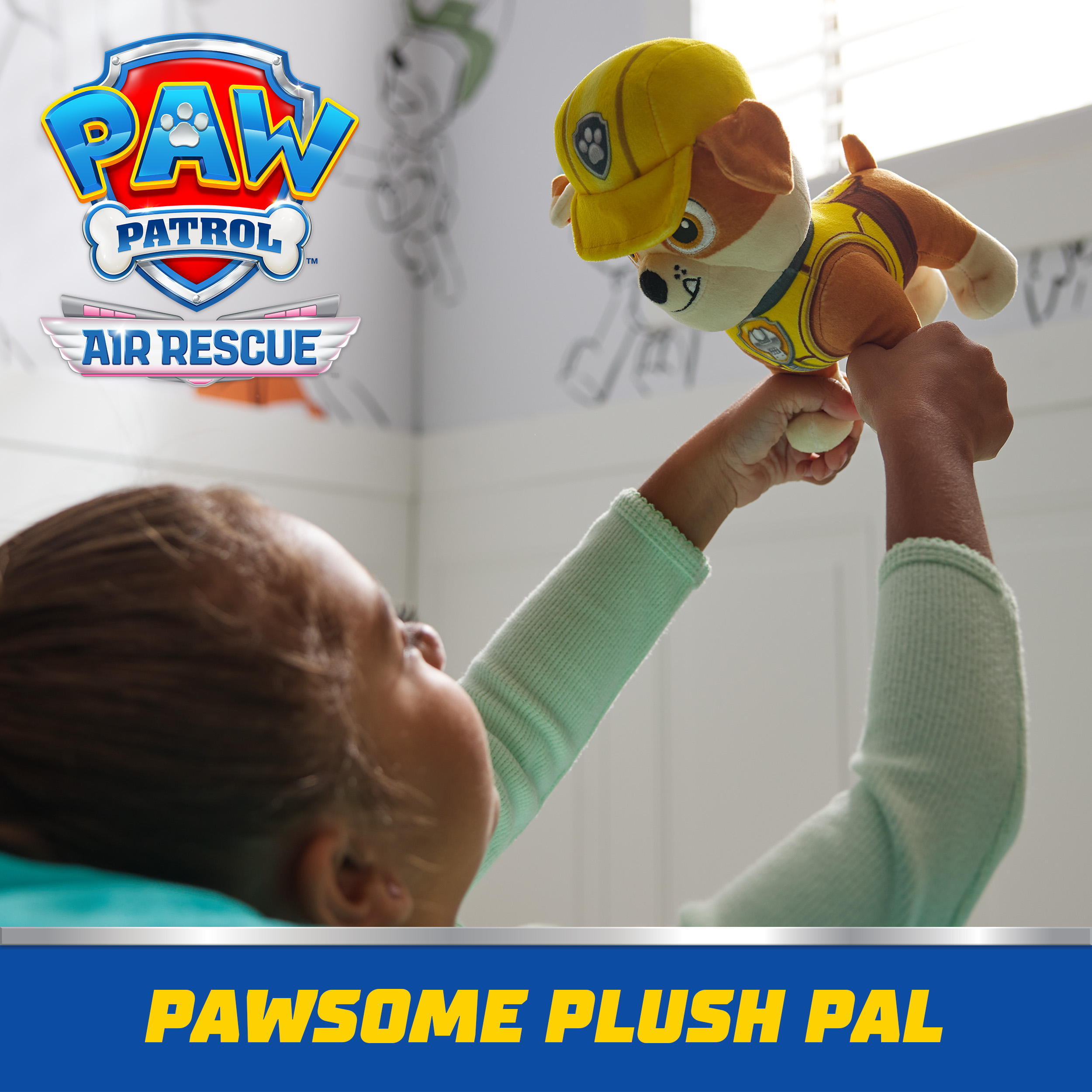 PAW Patrol Rubble Plush Toy, 7-Inch Premium Stuffed Animals, Kids Toys ...