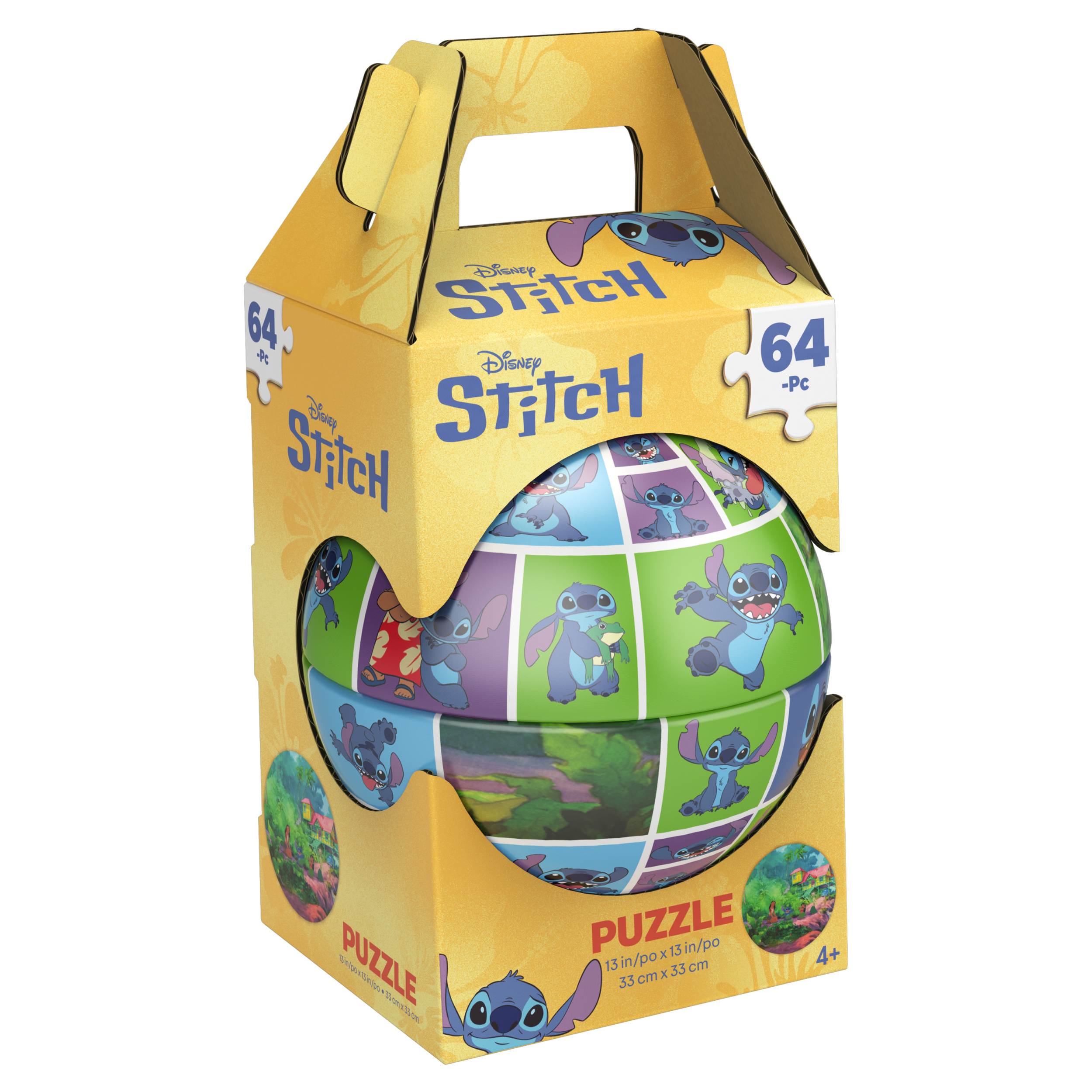 Spin Master Games, Lilo and Stitch, 64-Piece Puzzle Sphere, Round ...