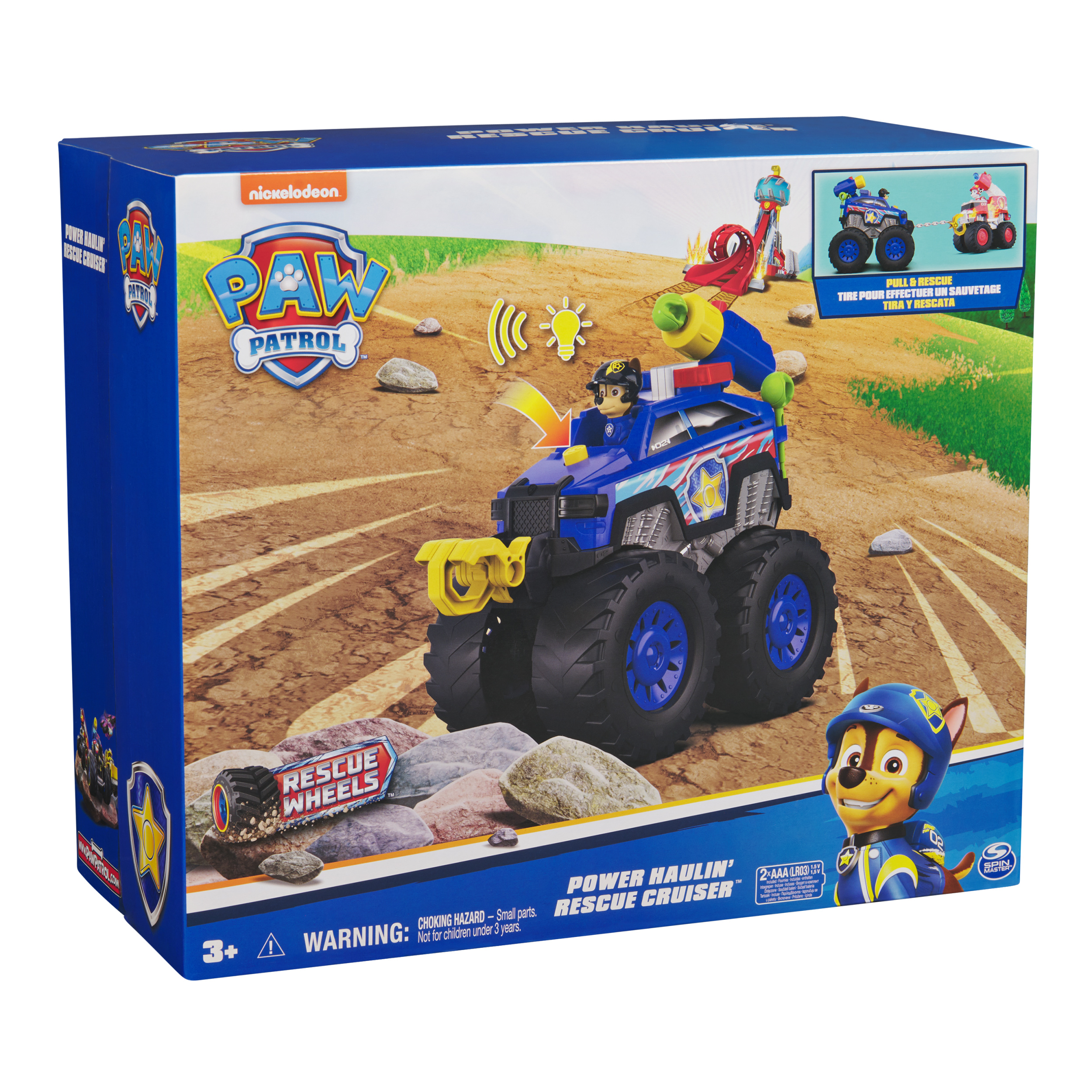 PAW Patrol: Rescue Wheels Chase’s Power Haulin’ Cruiser, Toy Truck with ...