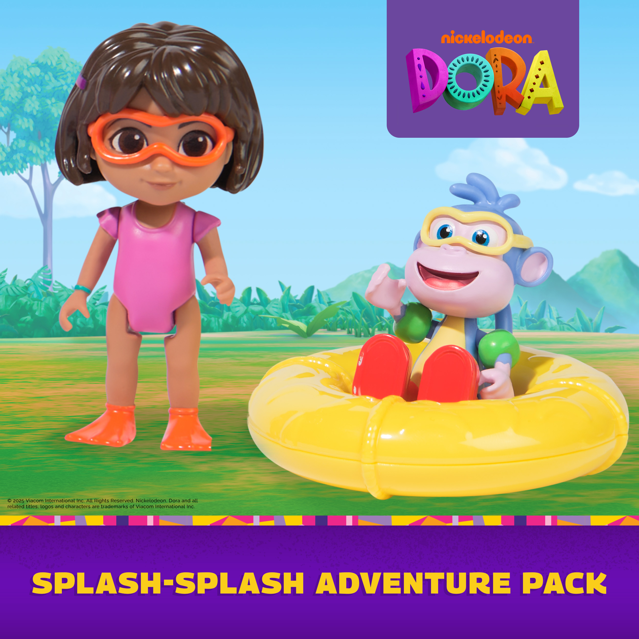 Dora, Splash-Splash Adventure Pack, with Dora & Boots Toy Figures ...