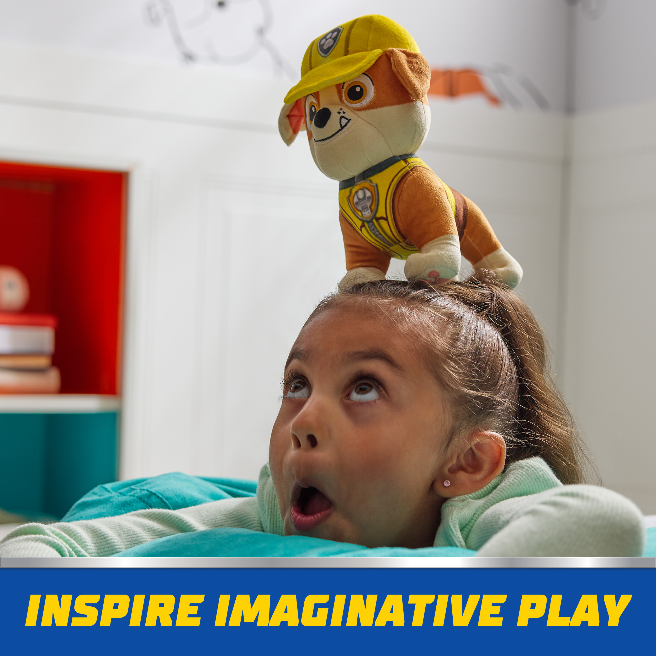 PAW Patrol Rubble Plush Toy, 7-Inch Premium Stuffed Animals, Kids Toys ...