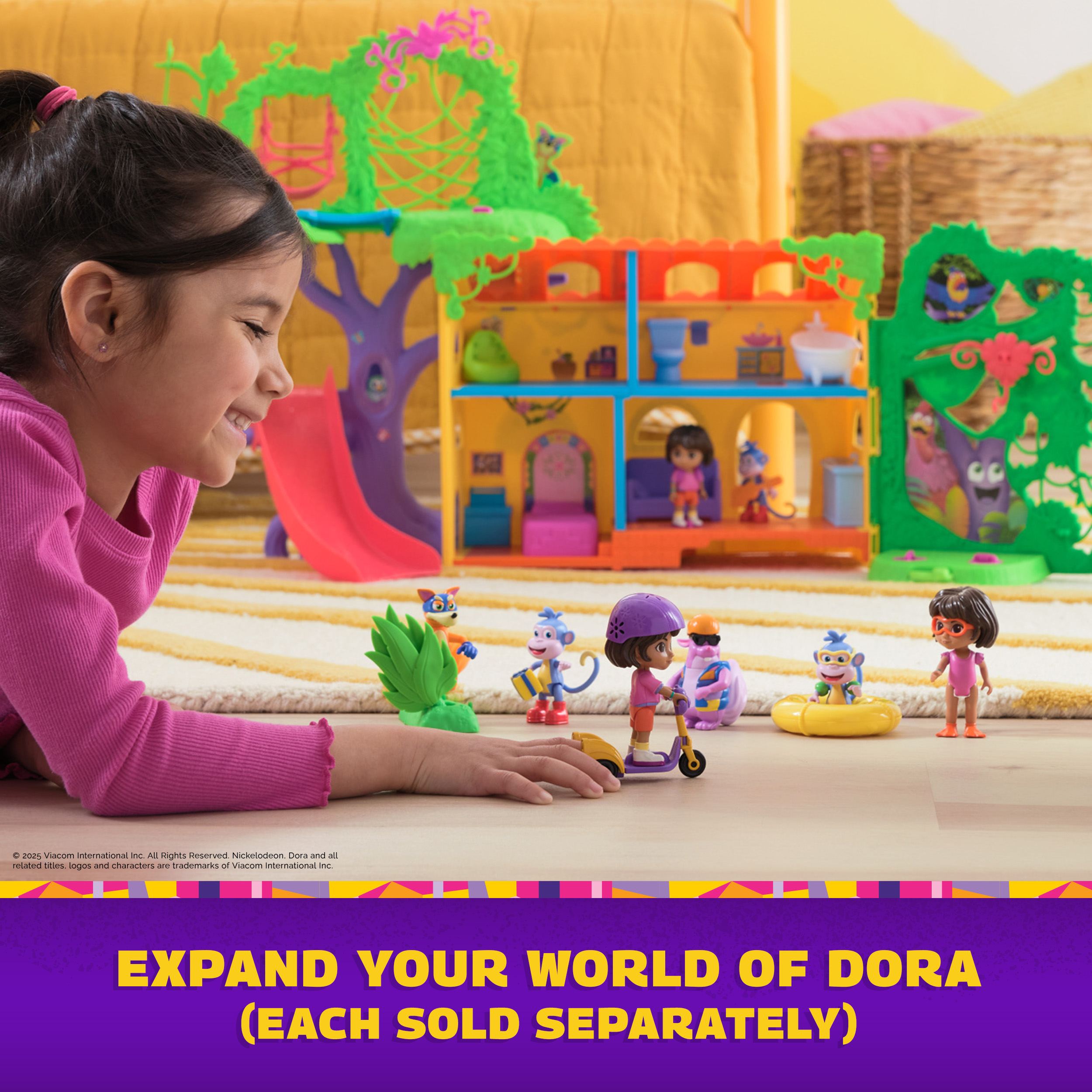 Dora, Explore & Play Rainforest Casita Playset, Dora & Boots Figures ...