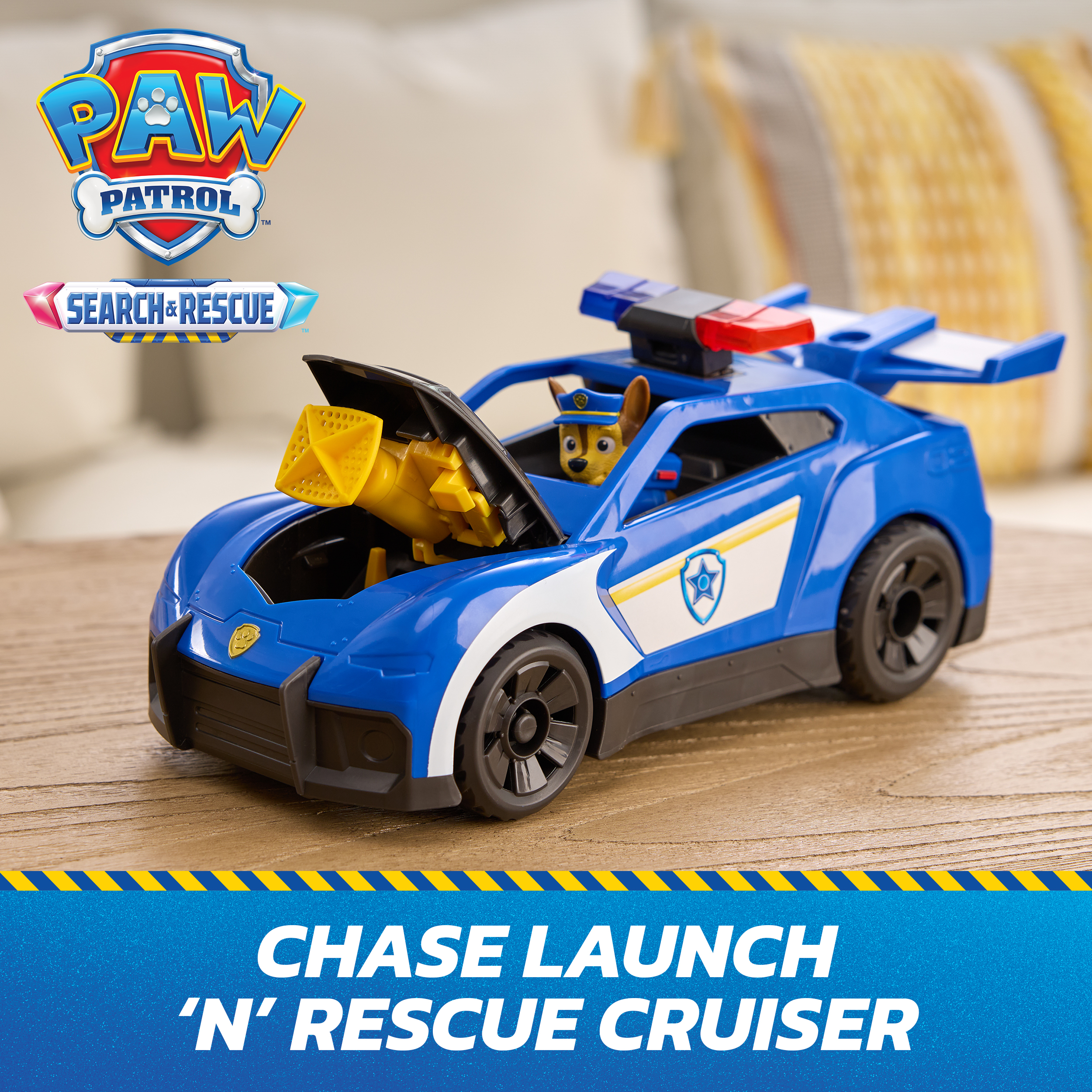 PAW Patrol: Search & Rescue, Chase Launch 'N' Rescue Cruiser with ...