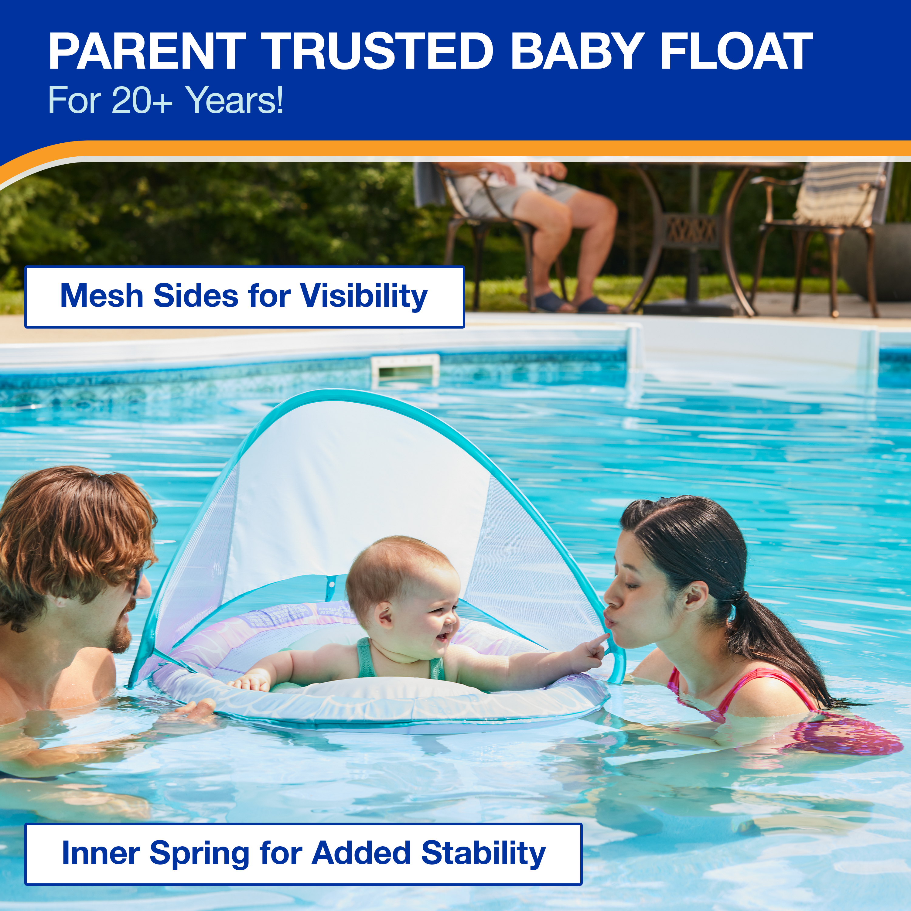 Swimways Sun Canopy Inflatable Baby Spring Float for Kids 9-24 Months ...