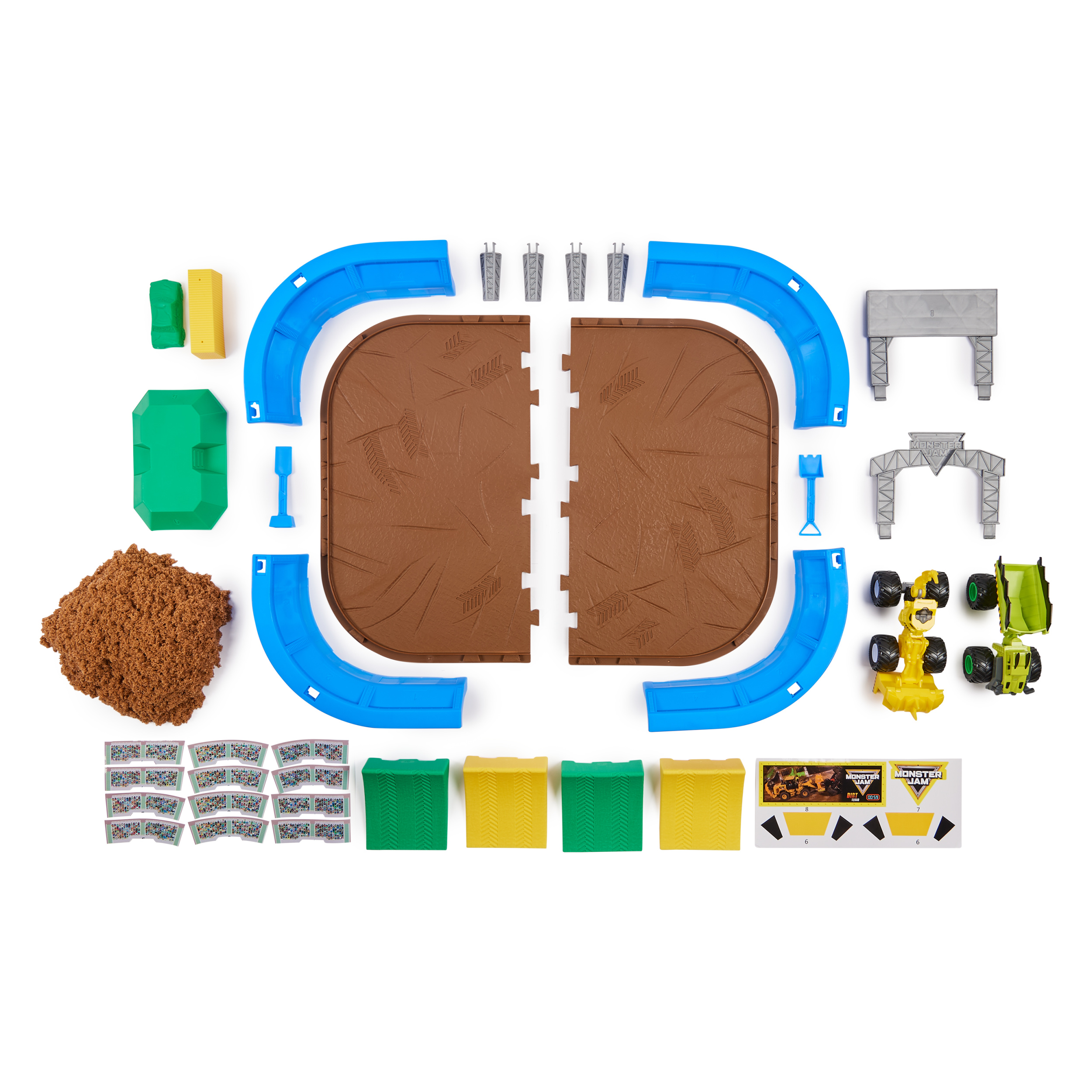 Monster Jam, Monster Dirt Arena 25-Inch Playset with 2lbs of Monster ...