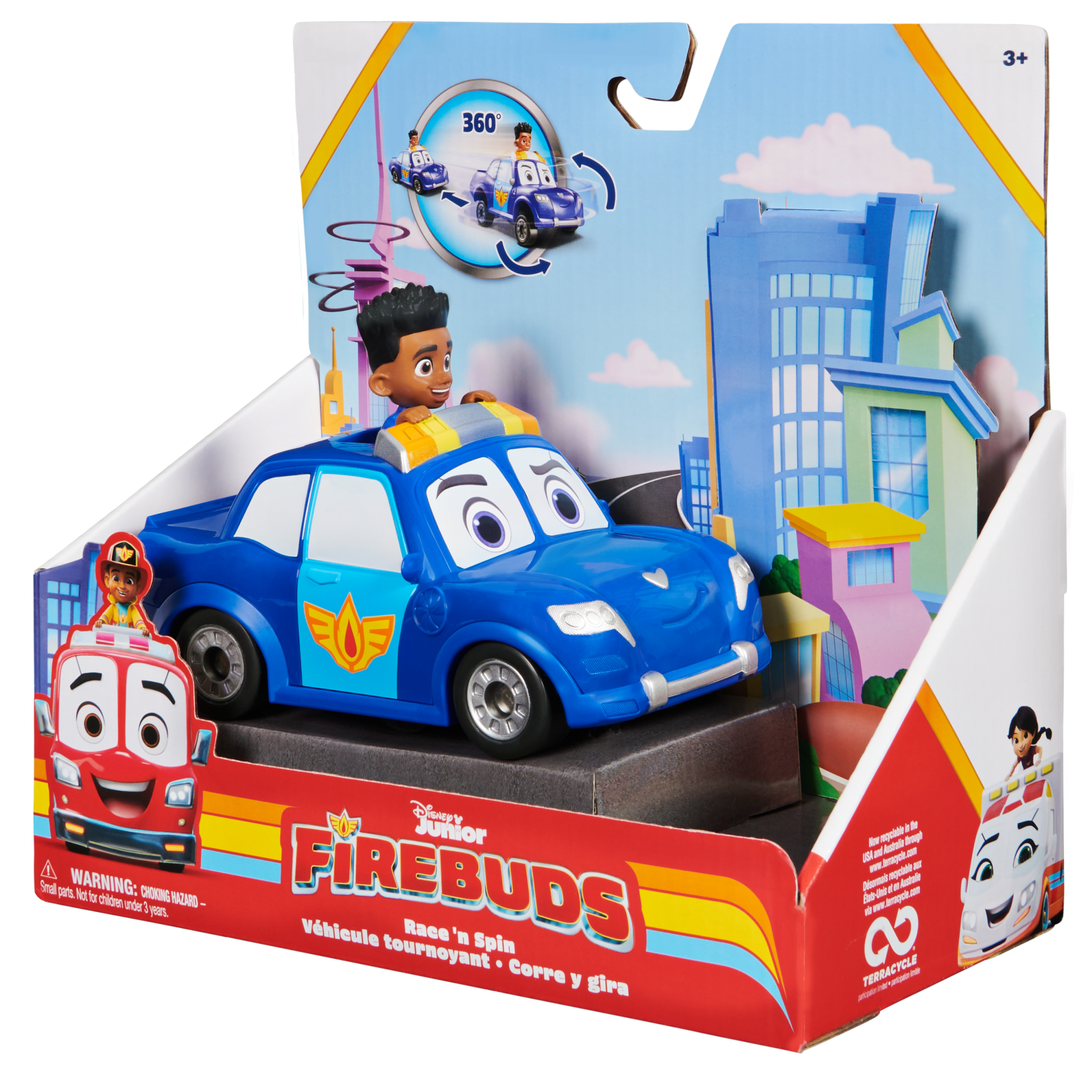 Disney Junior Firebuds, Jayden and Piston Toy Car with Pull Back ...