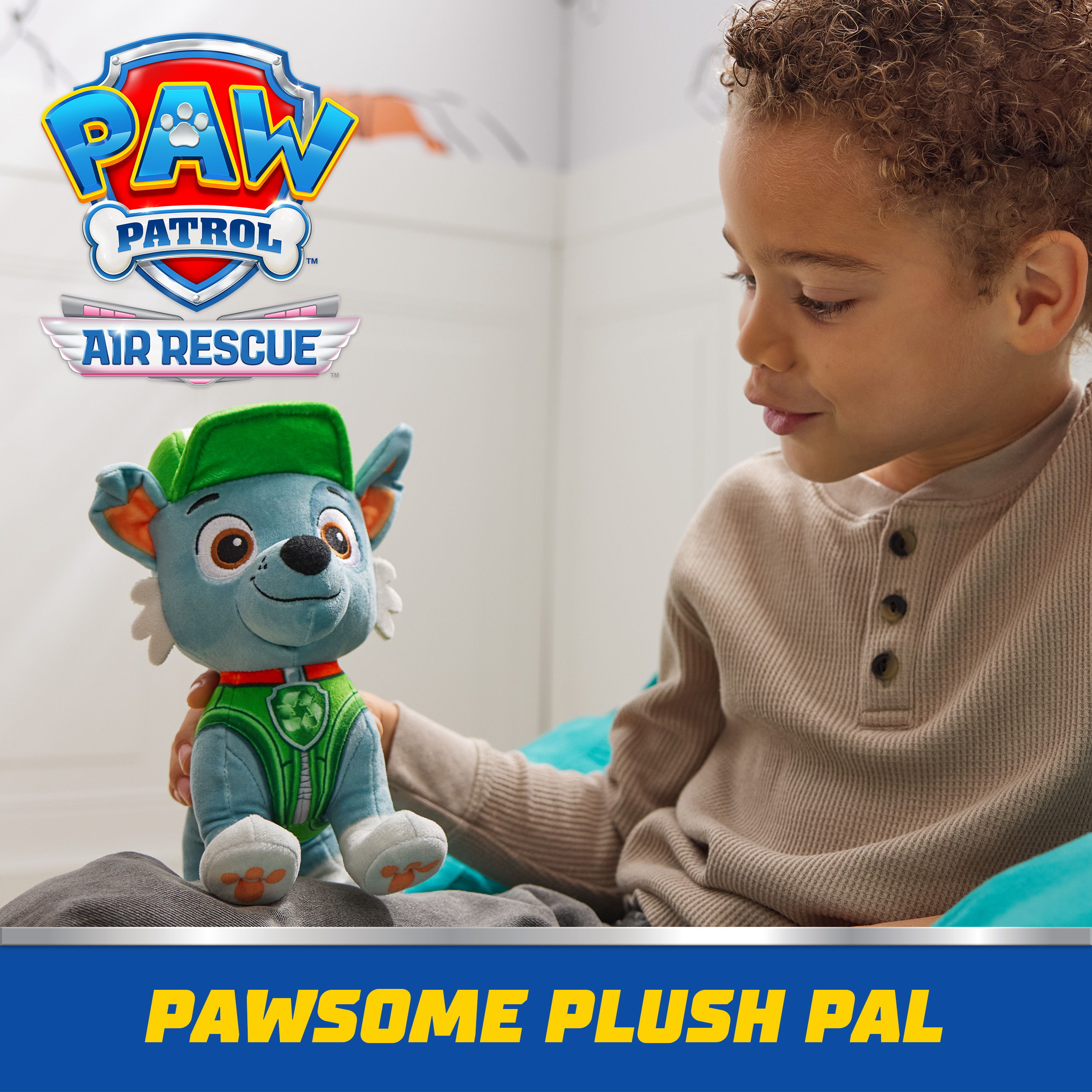 PAW Patrol Rocky Plush Toy 7.5 Inch Premium Stuffed Animals Kids Toys for Boys Girls Ages 3 and Up Spin Master