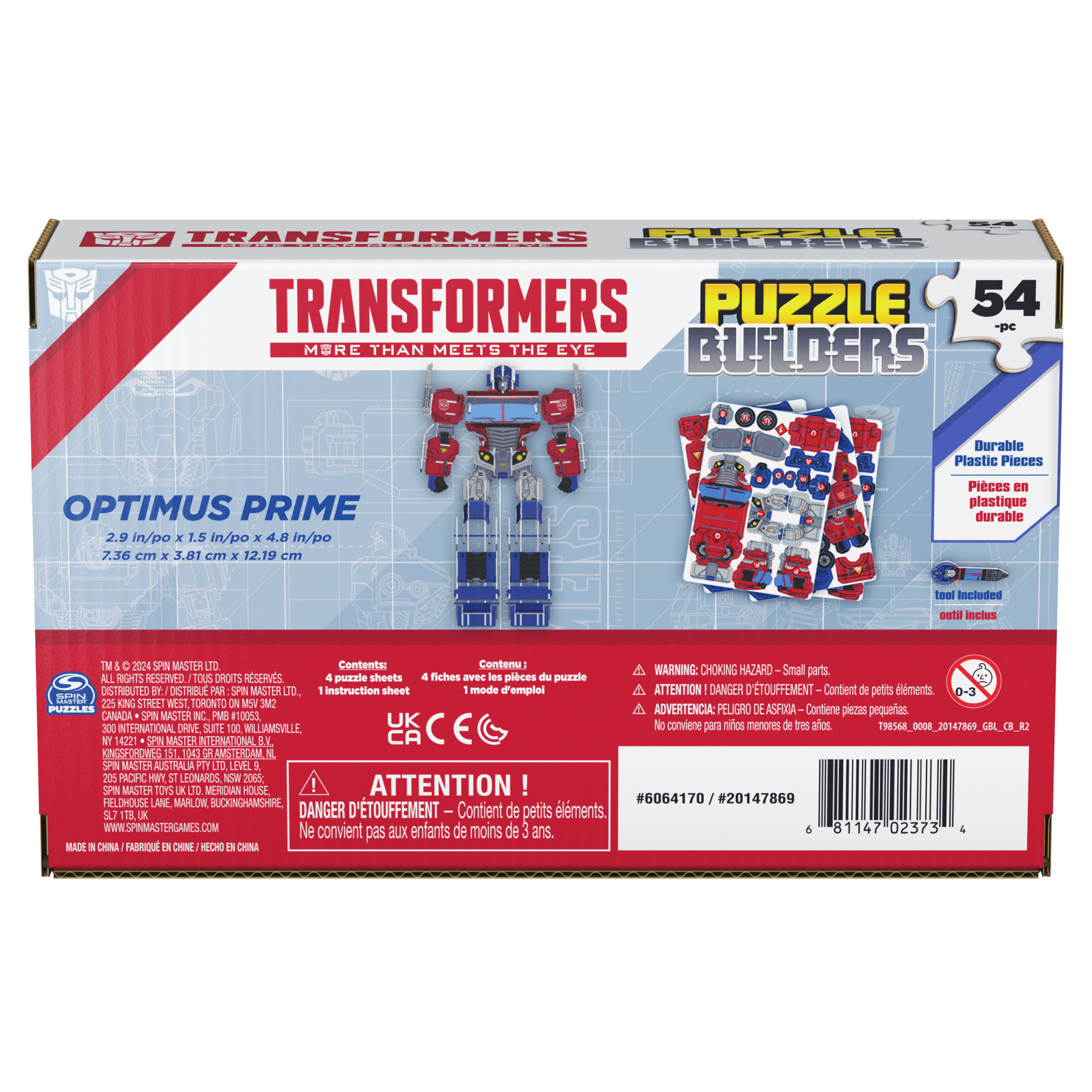 Transformers Optimus Prime 54-Piece Puzzle Builder, Transformers 3D ...