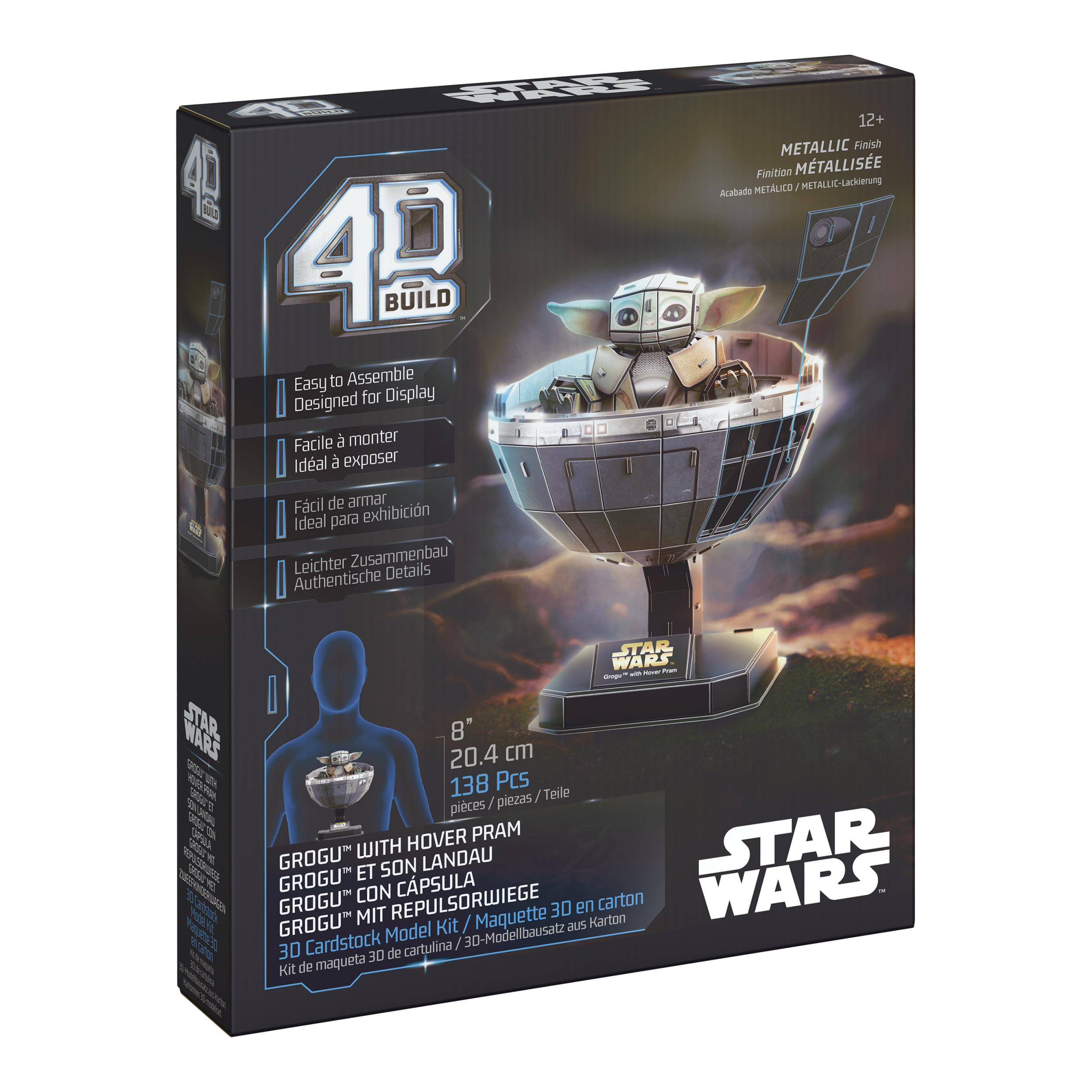 4D Build, Star Wars Grogu in Carrier 3D Model Kit, Star Wars ...