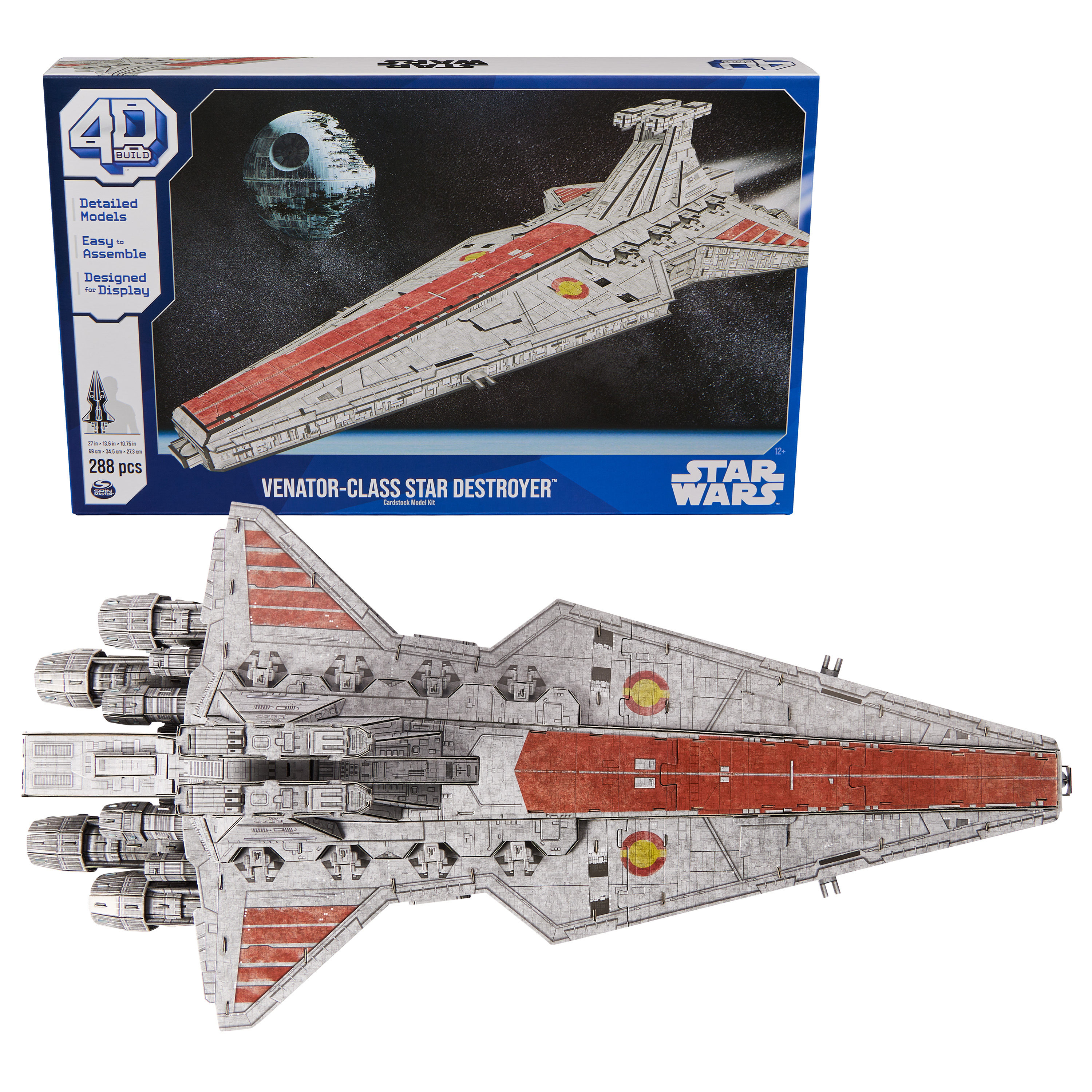 4D Build Star Wars Deluxe Venator Class Star Destroyer 3D Model Kit Star Wars Gifts Star Wars Toys Star Wars Fans Collectors Adults Teens 12 Spin Master
