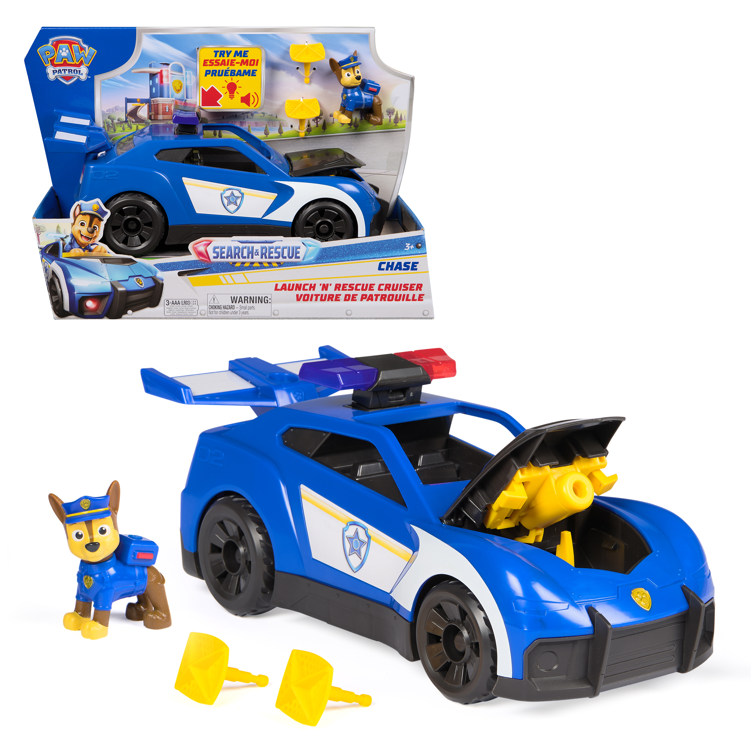 PAW Patrol: Search & Rescue, Chase Launch 'N' Rescue Cruiser with ...