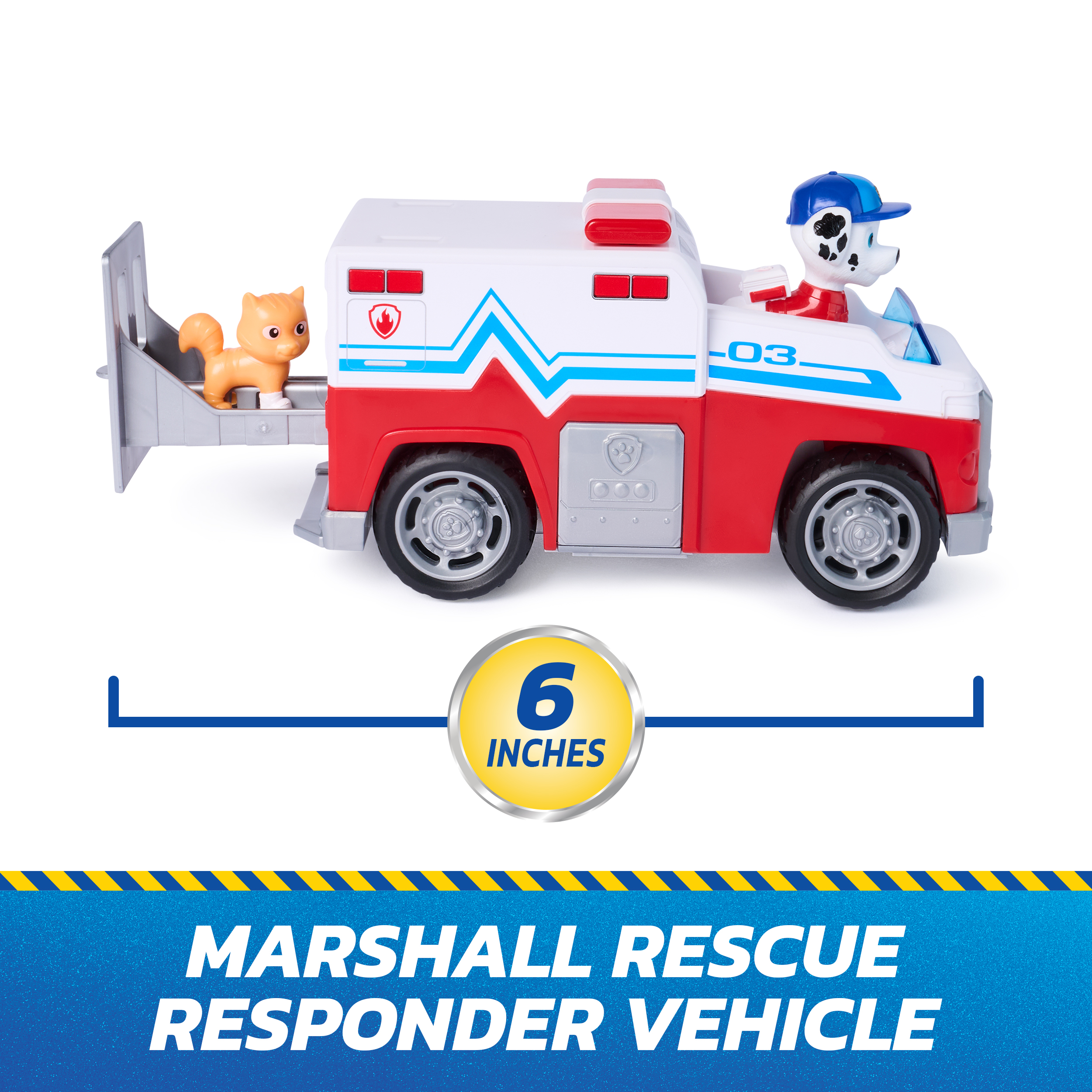 PAW Patrol: Search & Rescue, Marshall Rescue Responder Vehicle with 2 ...