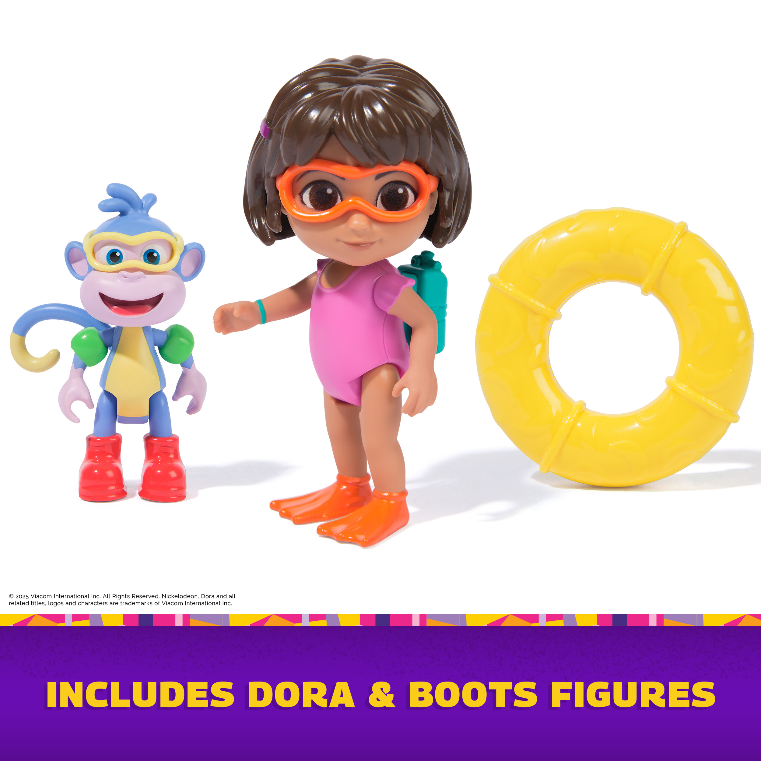 Dora, Splash-Splash Adventure Pack, with Dora & Boots Toy Figures ...