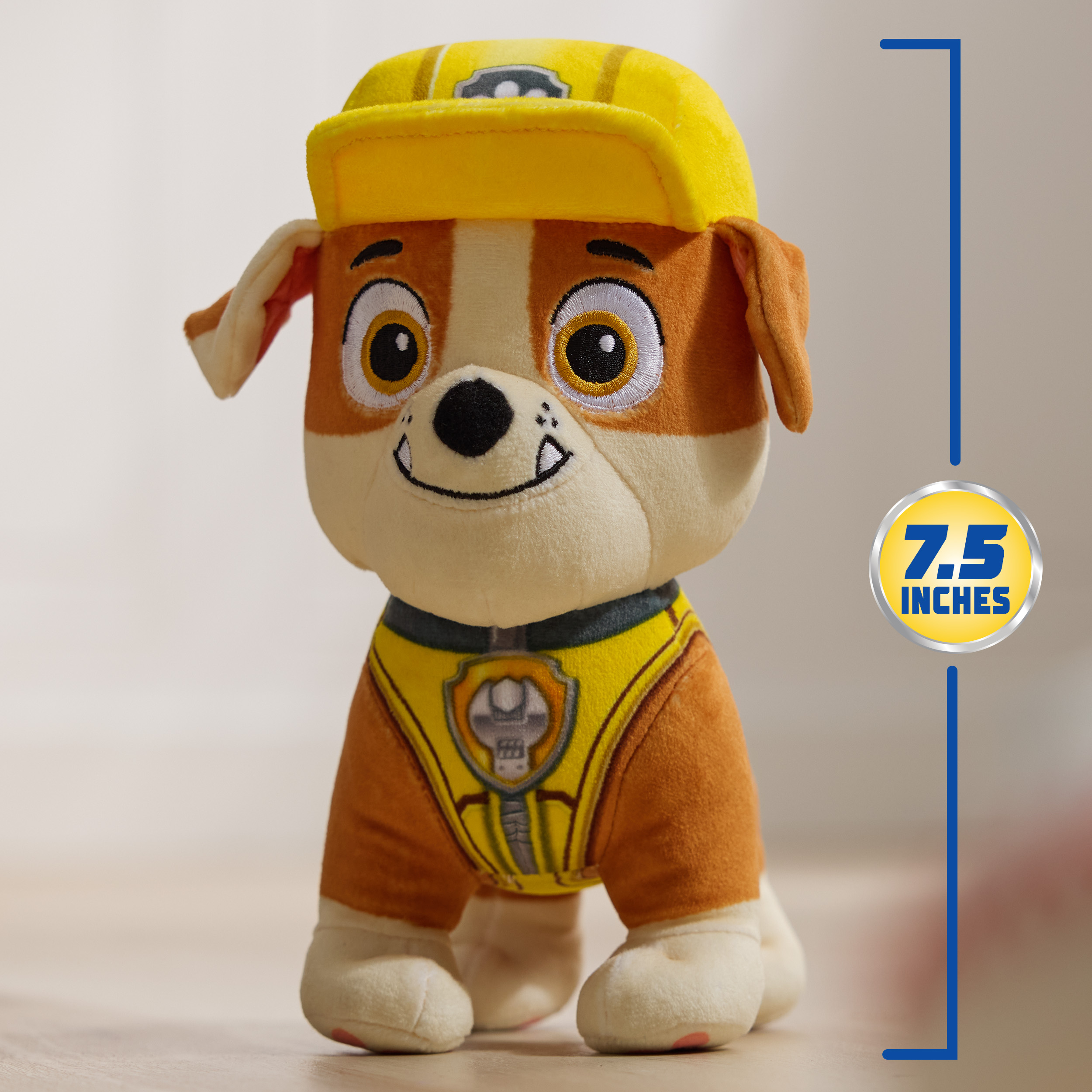 PAW Patrol Rubble Plush Toy, 7-Inch Premium Stuffed Animals, Kids Toys ...